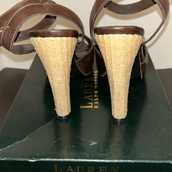 Lauren Ralph Lauren | Shoes | Ralph Lauren White Fantara Sandals Dark ...